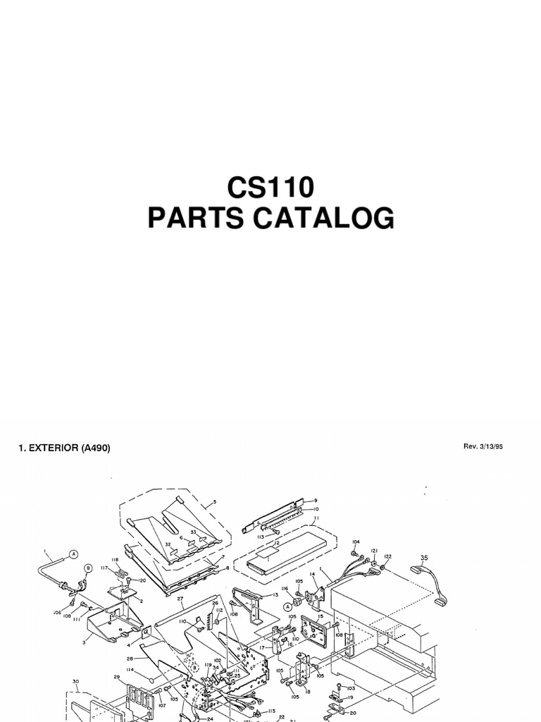 CS110 Parts Catalog | PDF | Electrical Connector | Electrical Components