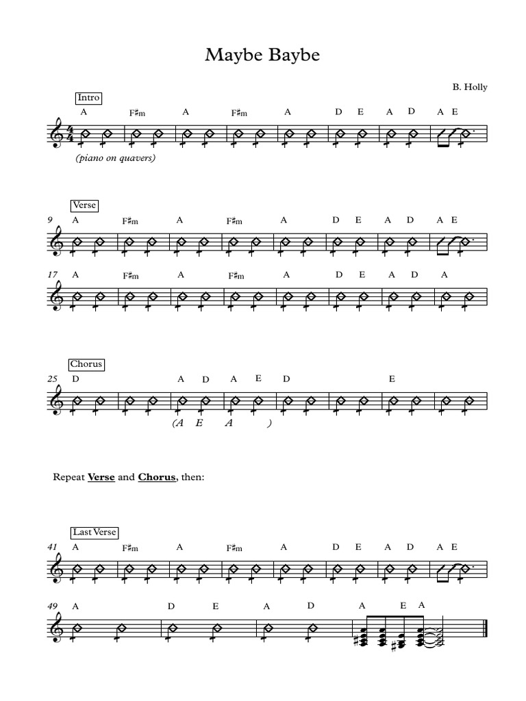 Maybe Baybe - Full Score | PDF | Musical Forms | Musical Compositions