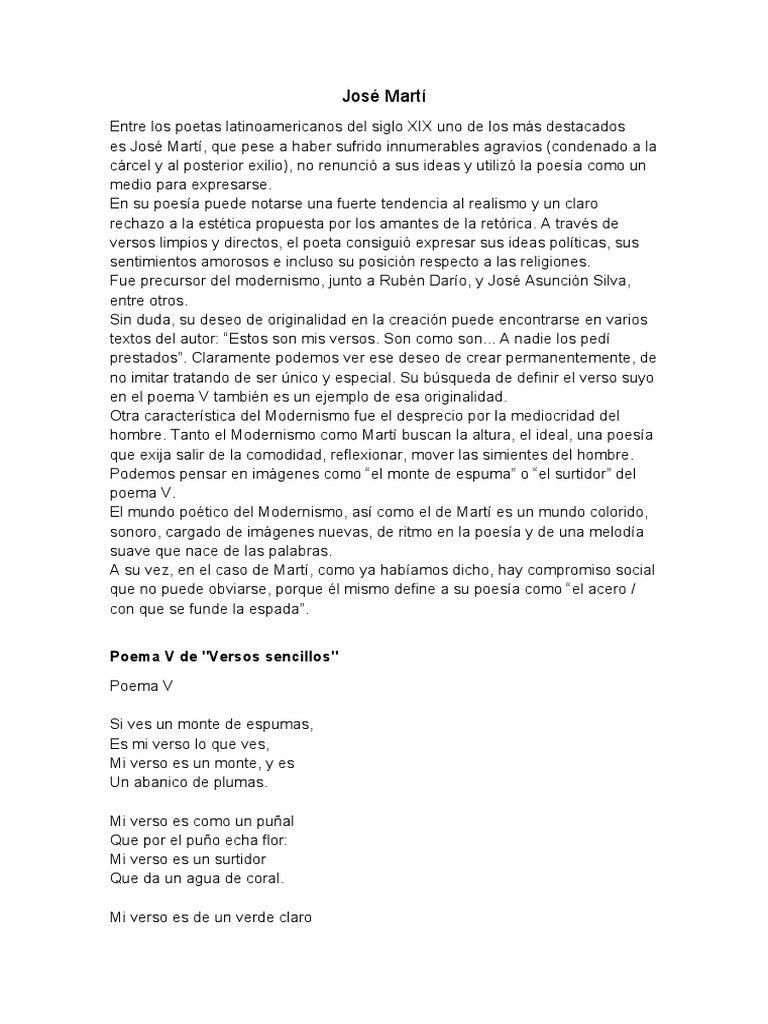 José Martí | PDF | Poesía