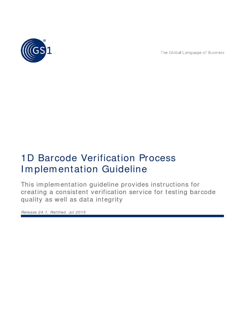 1D Barcode Verification Process Implementation Guideline | PDF ...