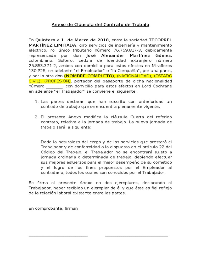 ANEXO Artículo 22 CT | PDF