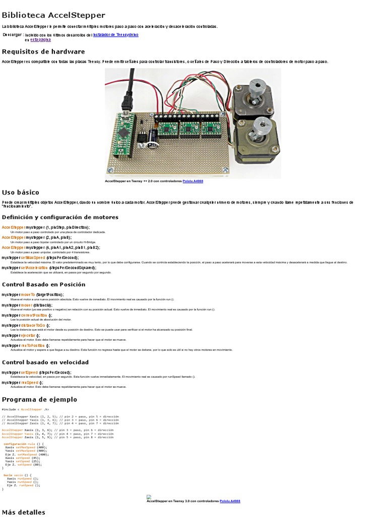 AccelStepper Arduino Library, Connecting Stepper Motors To Teensyjj ... AccelStepper Arduino Library, Connecting Stepper Motors To Teensyjj ...
