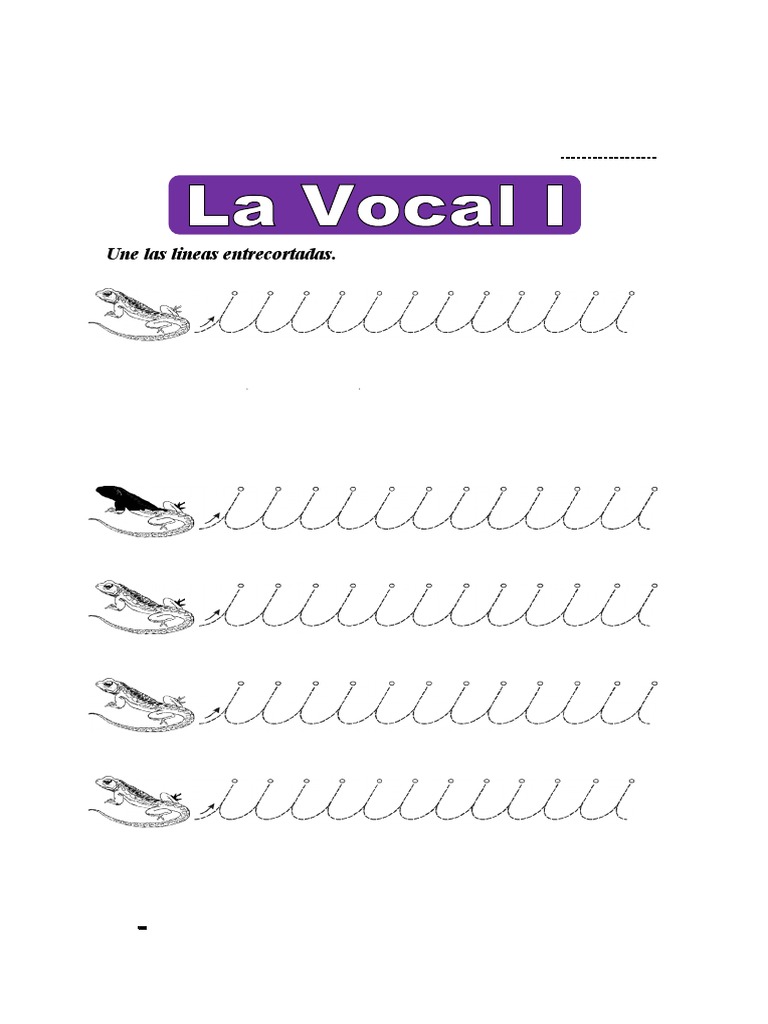 Actividades con la vocal "i" | PDF | Artes del Lenguaje y Comunicación ...
