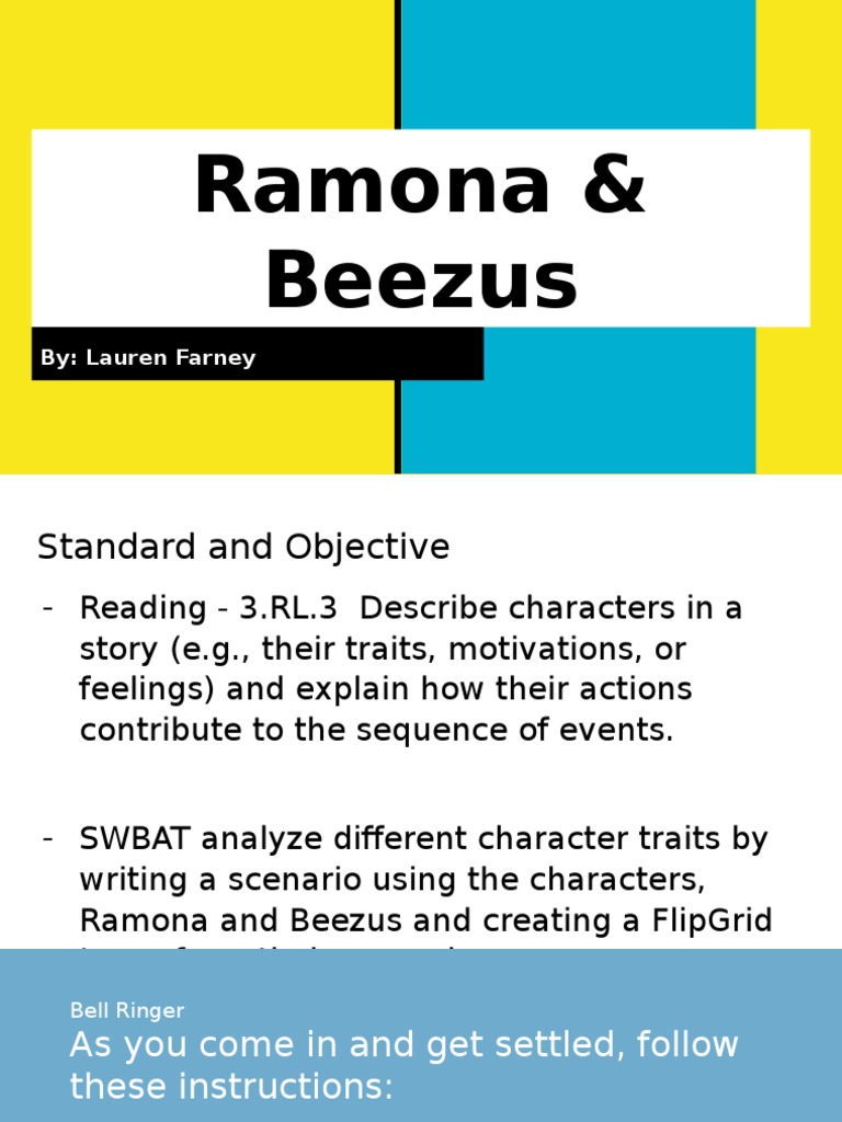 Ramona and Beezus Teach Out | PDF