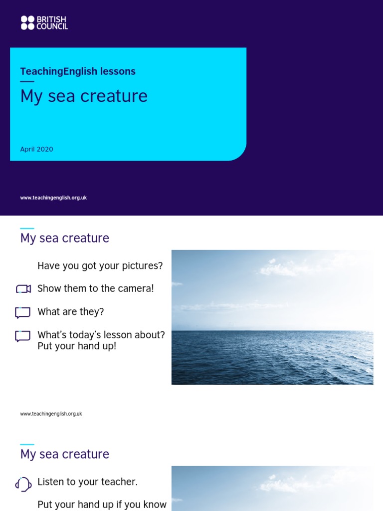 My Sea Creature: Teachingenglish Lessons | PDF