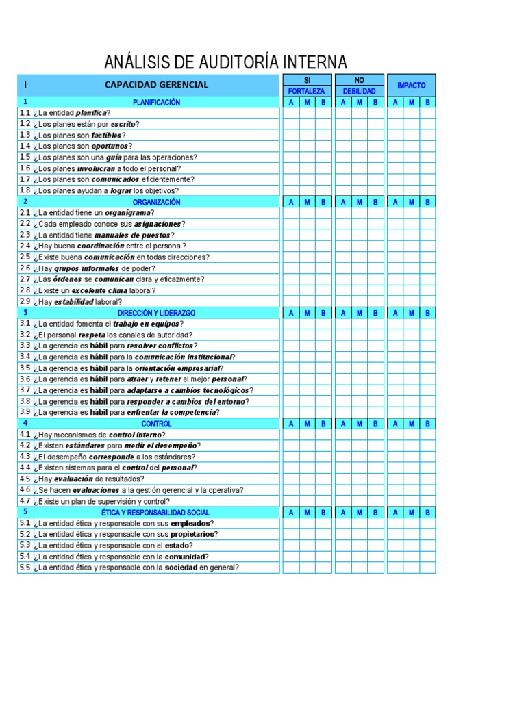 2020 AF1-XL Formato para Análisis de Auditoría Interna | PDF | Business | Economias