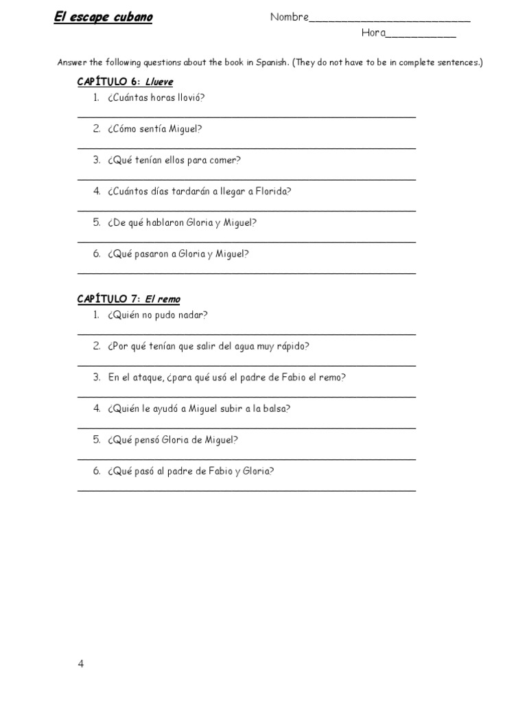 6-7 Cubano Worksheet FORM | PDF