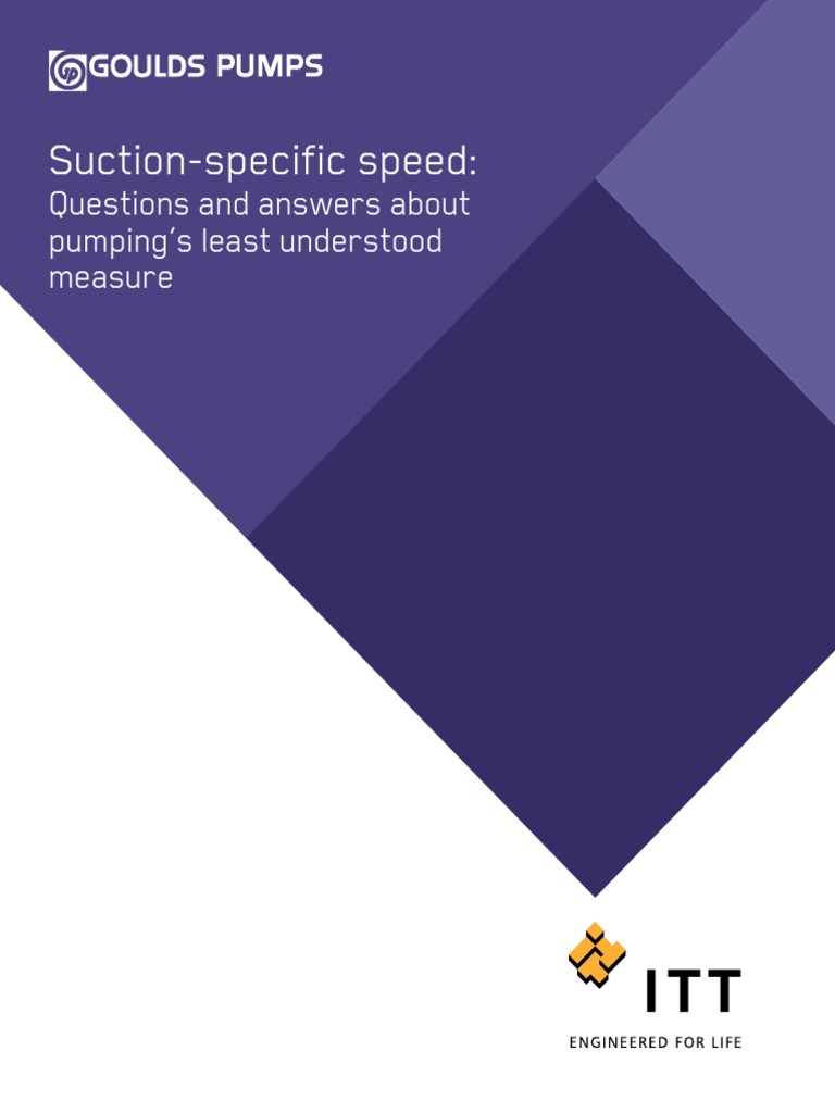 Rethinking Suction-Specific Speed in Pumps | PDF | Pump | Chemical ...