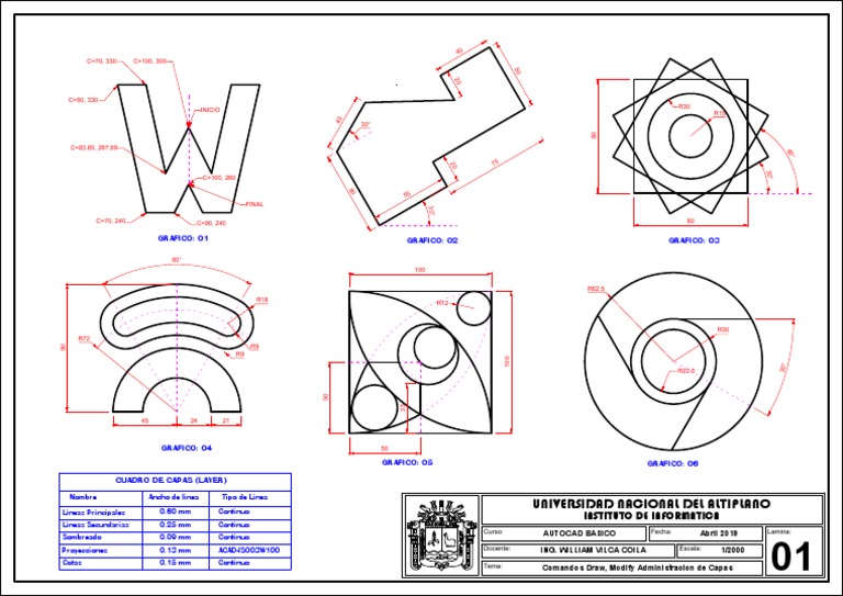01 Laminas CAD - I PDF | PDF
