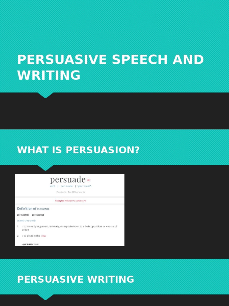 Persuasive Writing | PDF | Persuasion | Cognitive Science