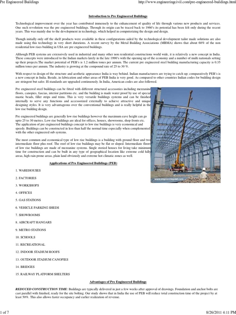 Pre Engineered Buildings 410 PDF | PDF