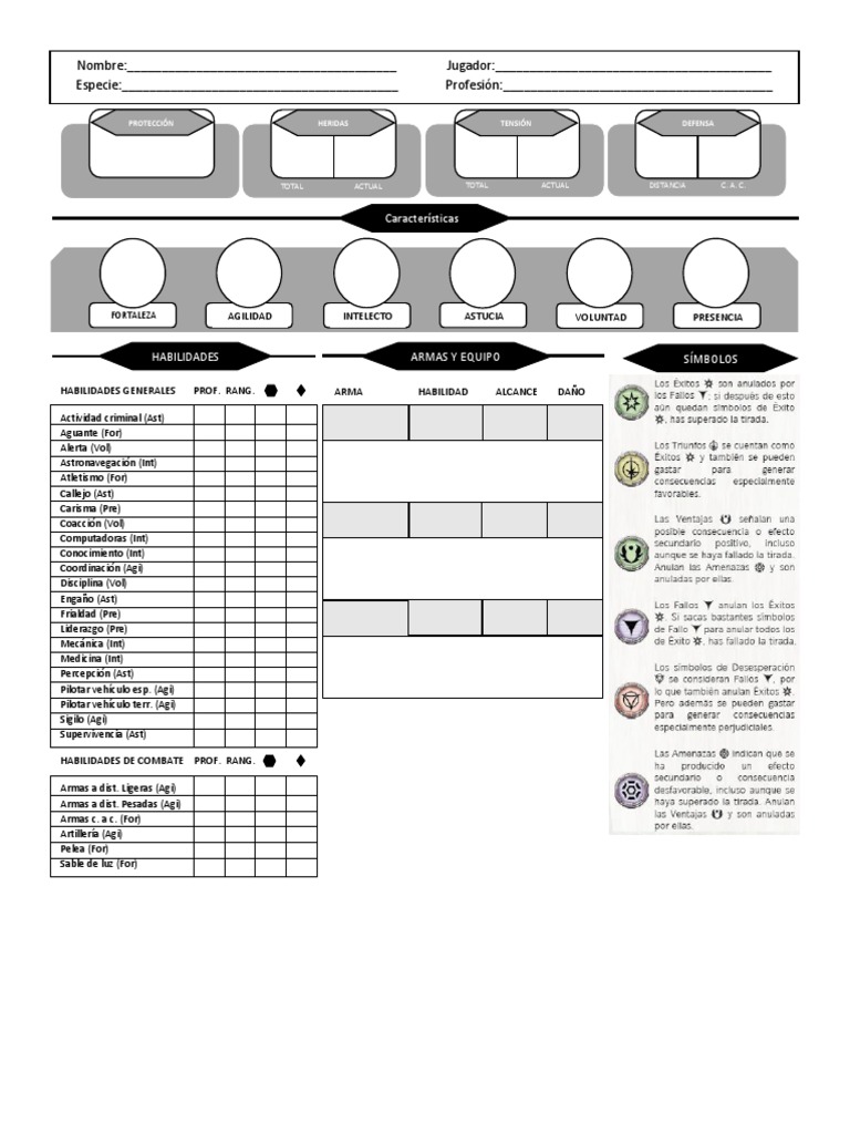 Hoja de Personaje PDF | PDF