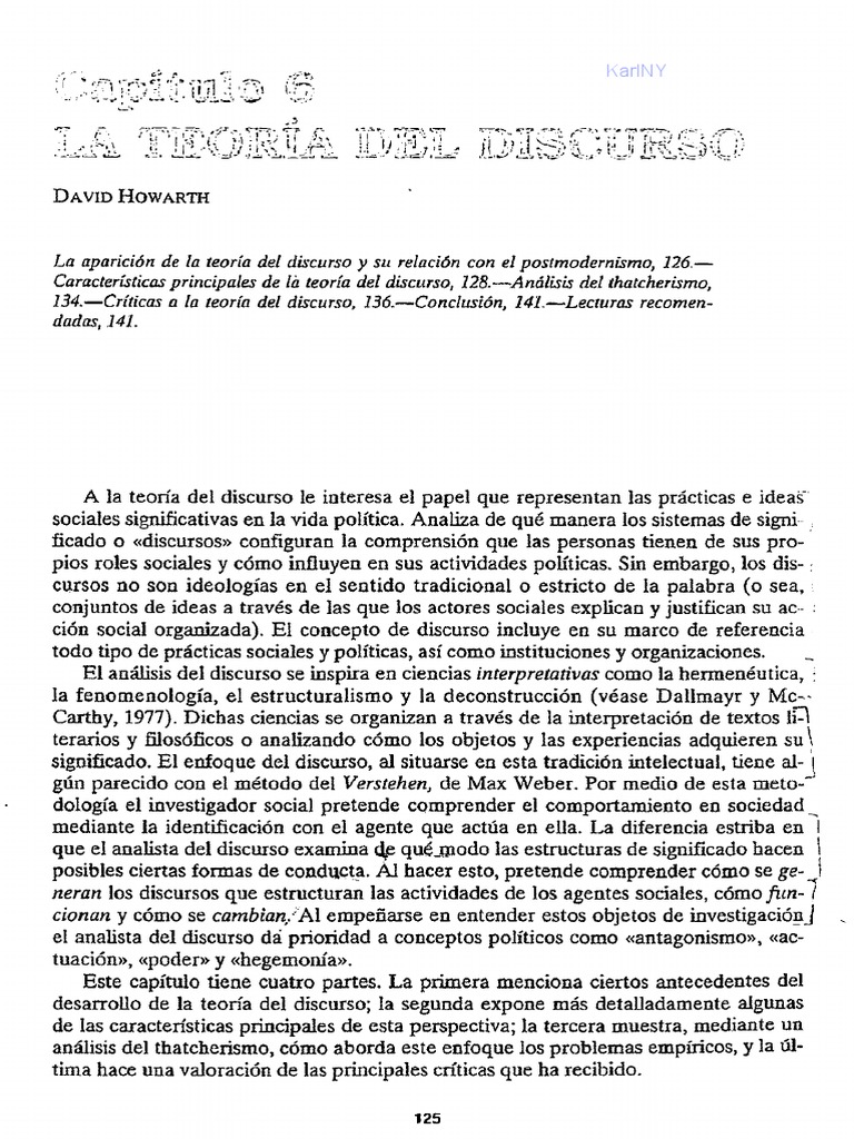 Teoría del Discurso y Postmodernismo | PDF | Richard Rorty | Realismo ...