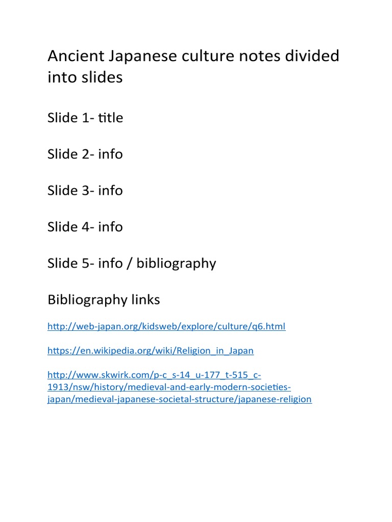 Ancient Japanese Culture Notes | PDF