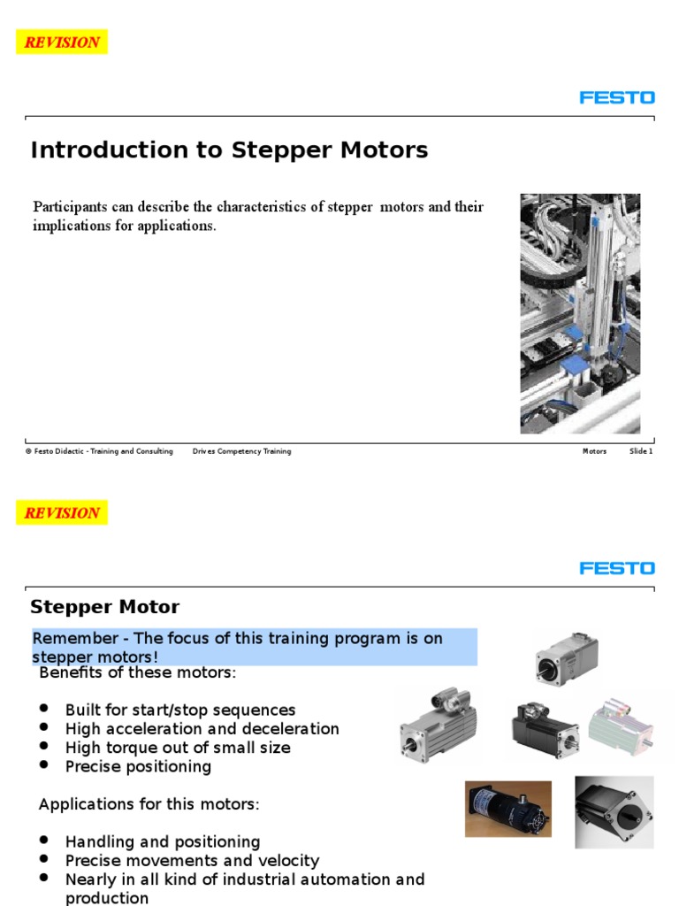 Introduction To Stepper Motors: Revision | Download Free PDF | Electric ...