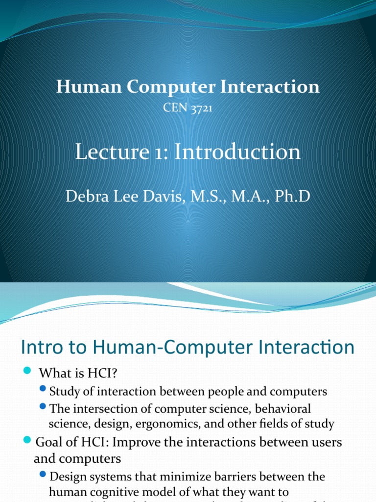 Introduction to Human-Computer Interaction | PDF | Human–Computer ...