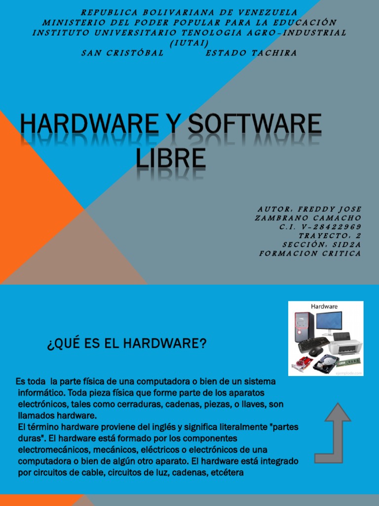 Diferencias Del Software y Hardware PDF | PDF | Software libre | Hardware de la computadora