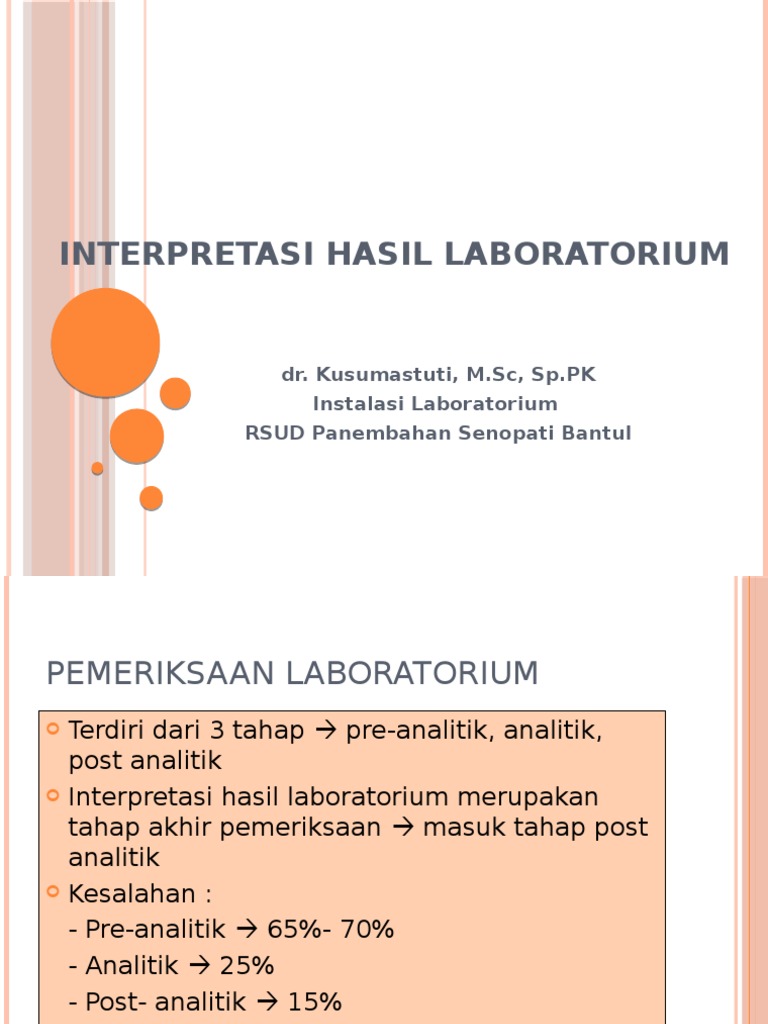 Interpretasi Hasil Laboratorium | PDF