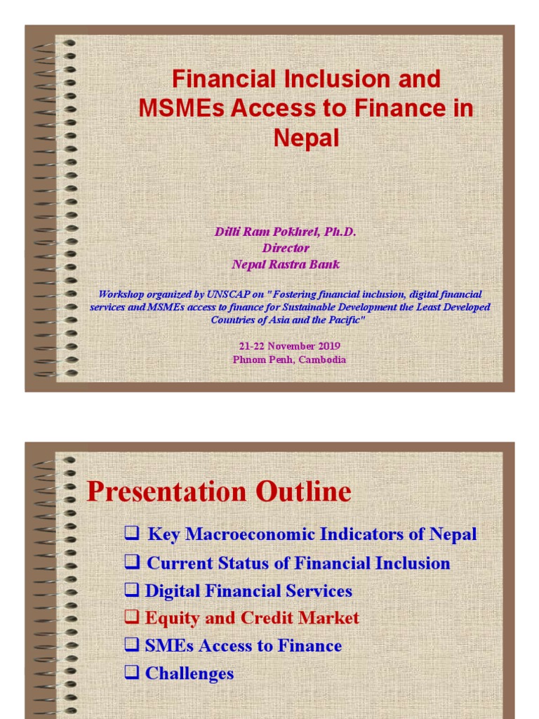 Session 6 Financial Inclusion and MSMEs Access To Finance in Nepal ...
