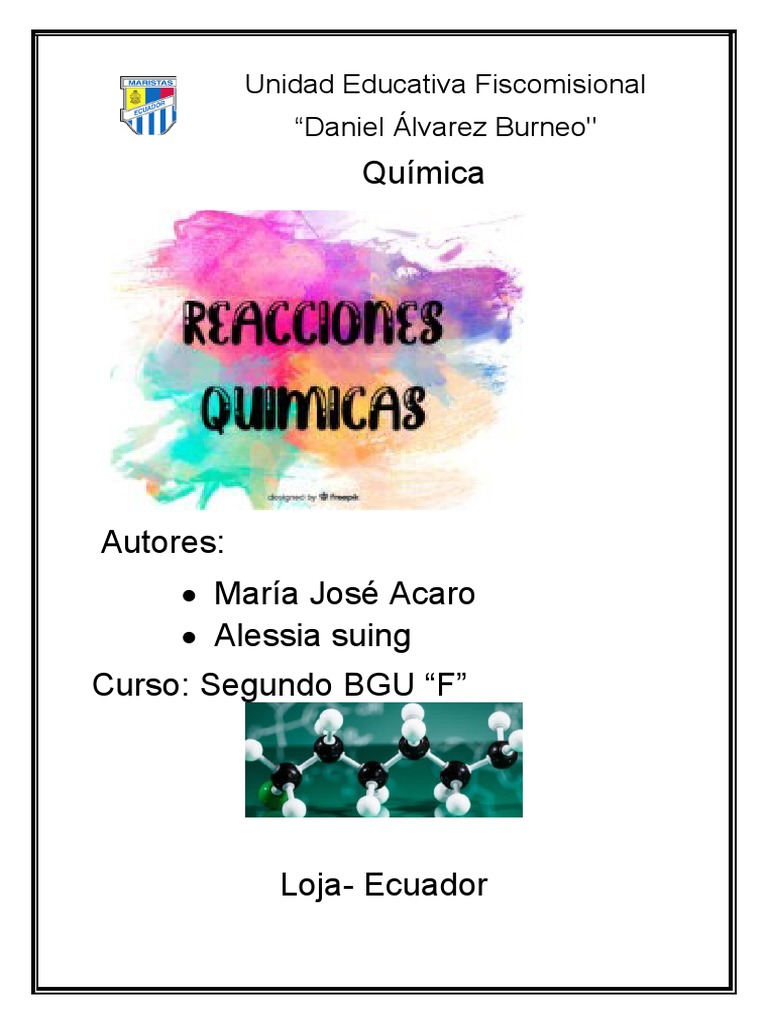 Informe De Practica Del Laboratorio Reacciones Químicas Pdf Redox
