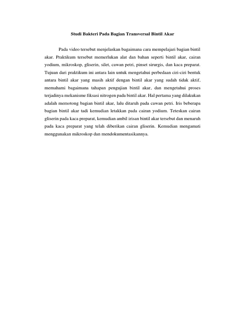 Perbedaan Bintil Akar Aktif dan Tidak Aktif | PDF | Kesehatan Holistik ...