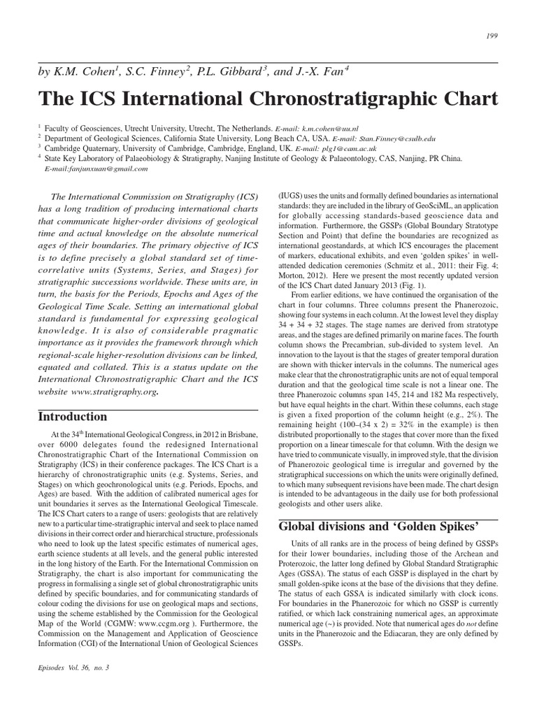 The ICS International Chronostratigraphic Chart: by K.M. Cohen, S.C ...