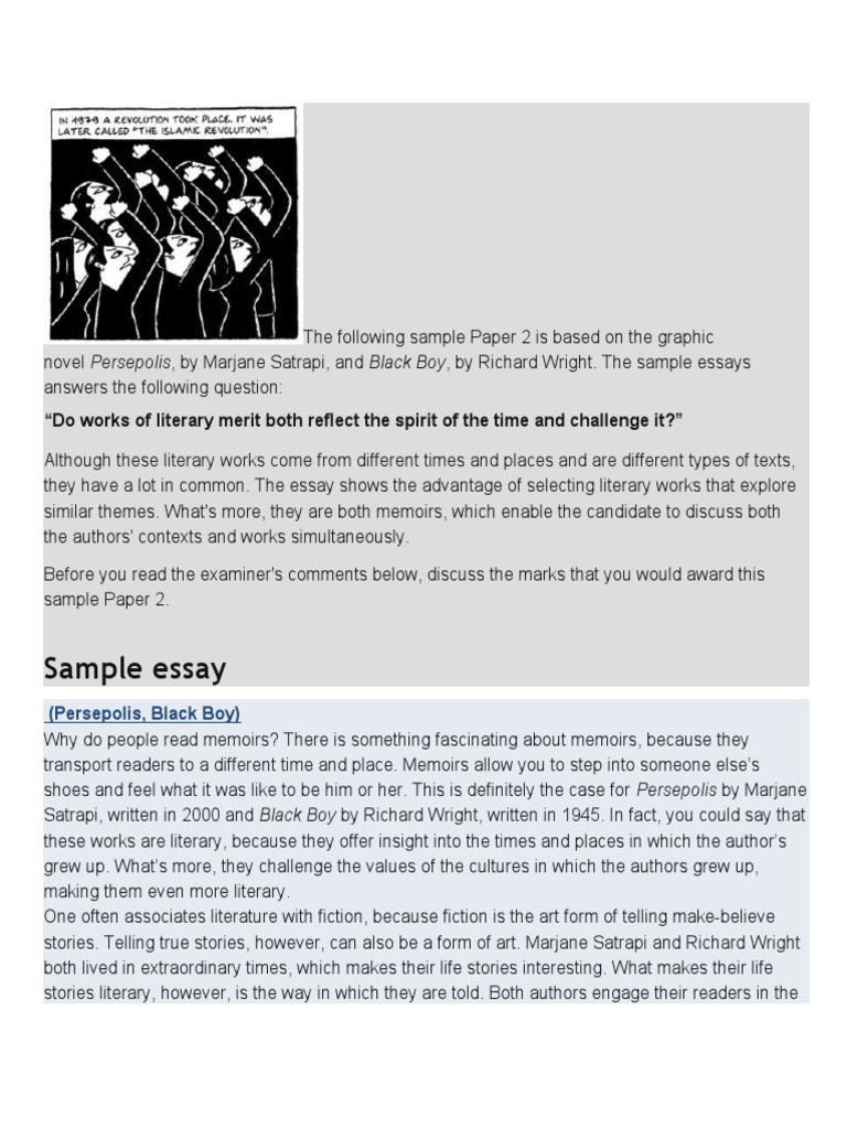 Sample Essay: "Do Works of Literary Merit Both Reflect The Spirit of ...