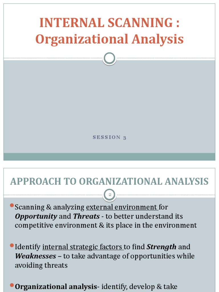 Internal Scanning: Organizational Analysis: Session 3 | Download Free ...
