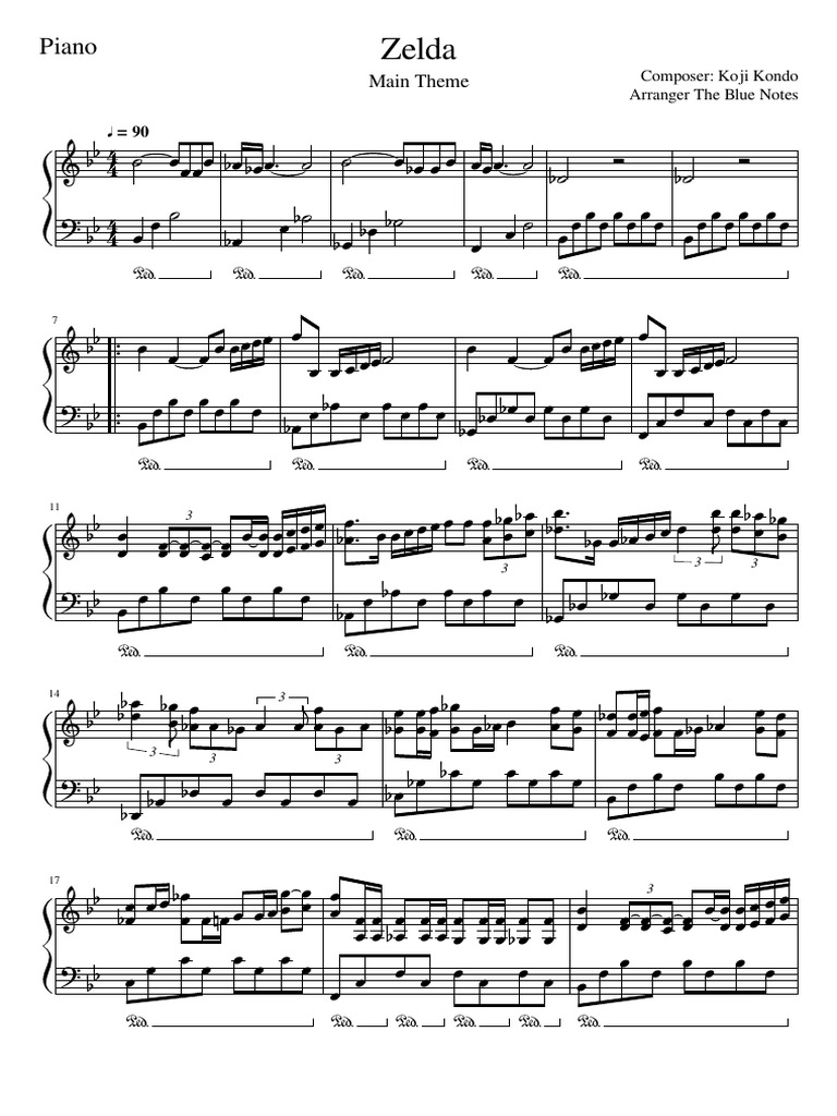 Zelda Main Theme Piano Sheet Music | PDF | Video Game Publishers | Nintendo