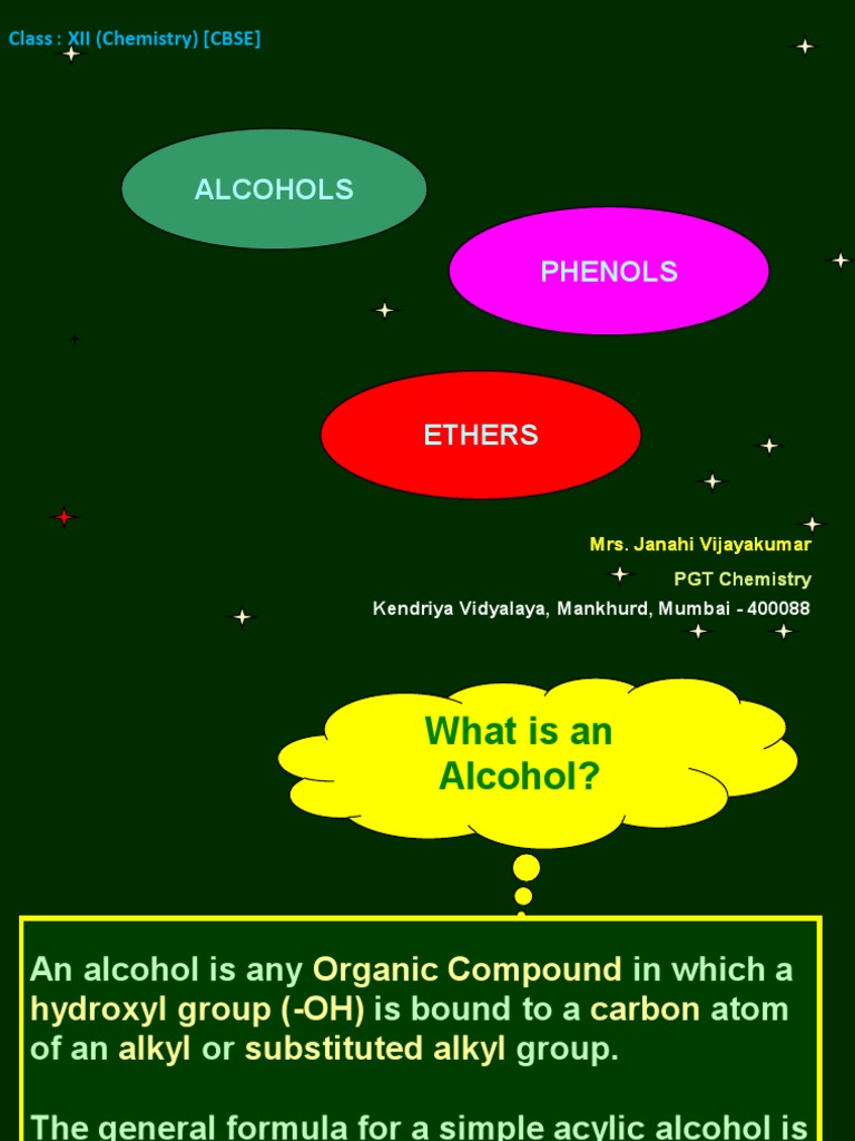Alcohols | Ether | Alcohol