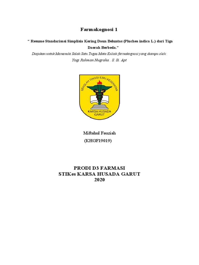 Farmakognosi 1 | PDF