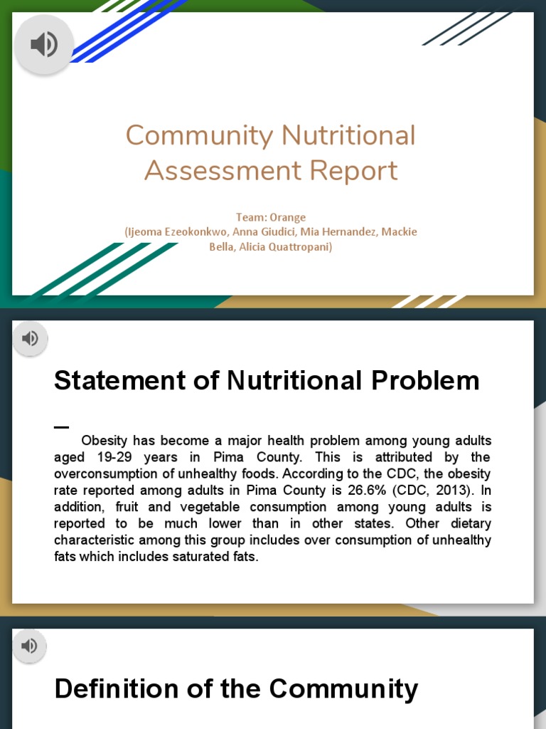 Hps 478 Community Nutritional Assessment Report Presentation | PDF ...