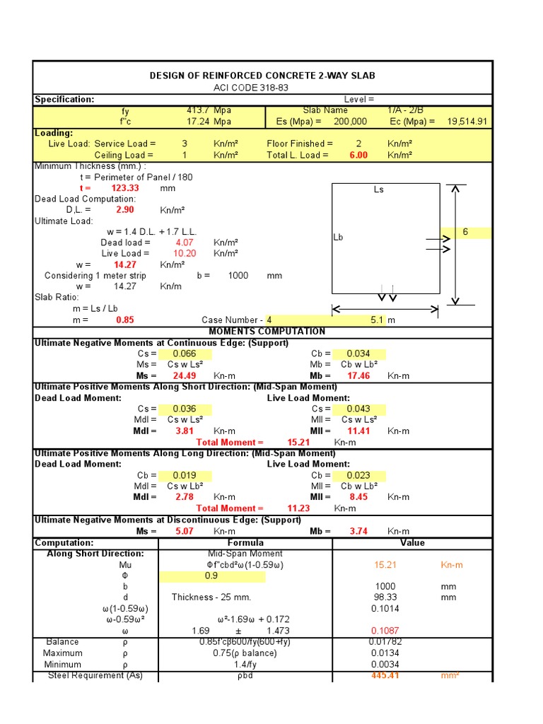 2-Way Slab Design | Download Free PDF | Architectural Design | Architecture
