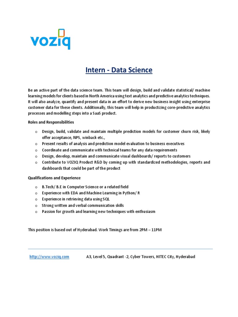 Intern - Data Science | PDF Intern - Data Science | PDF