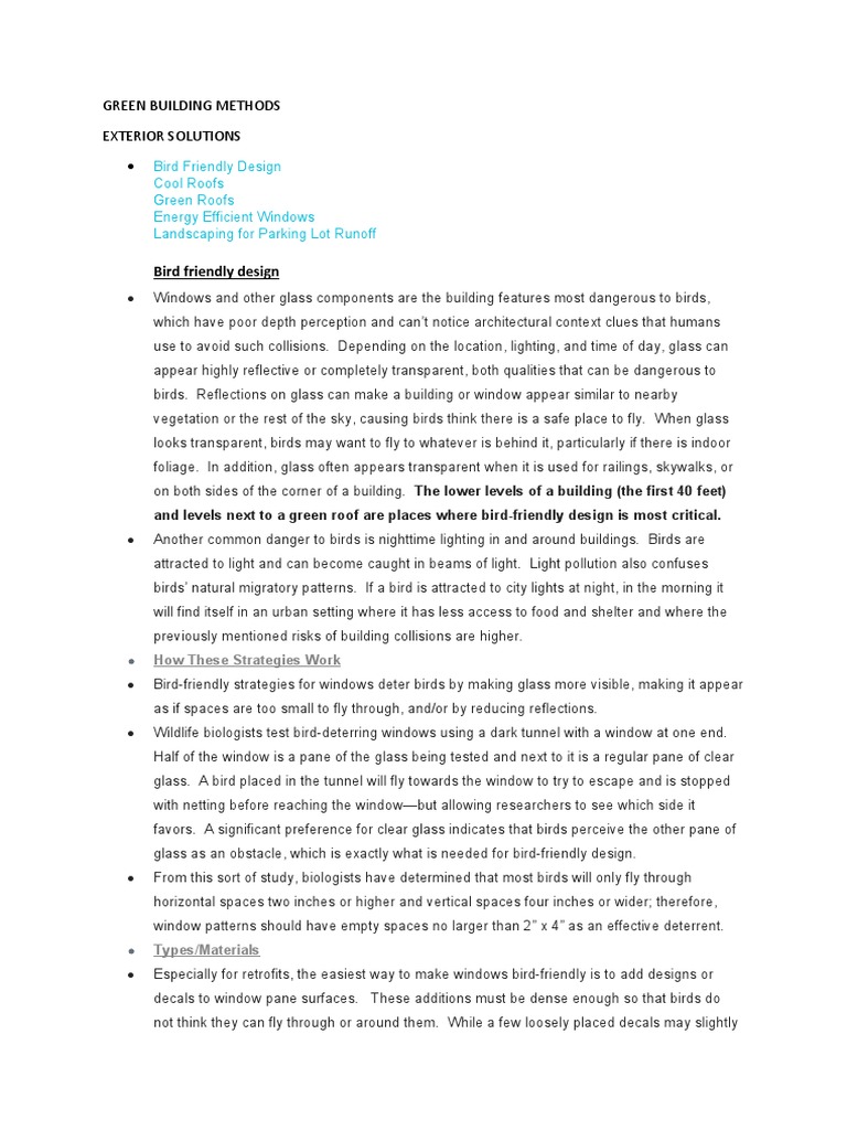 Sustainable Building Solutions | PDF | Window | Environmental Remediation