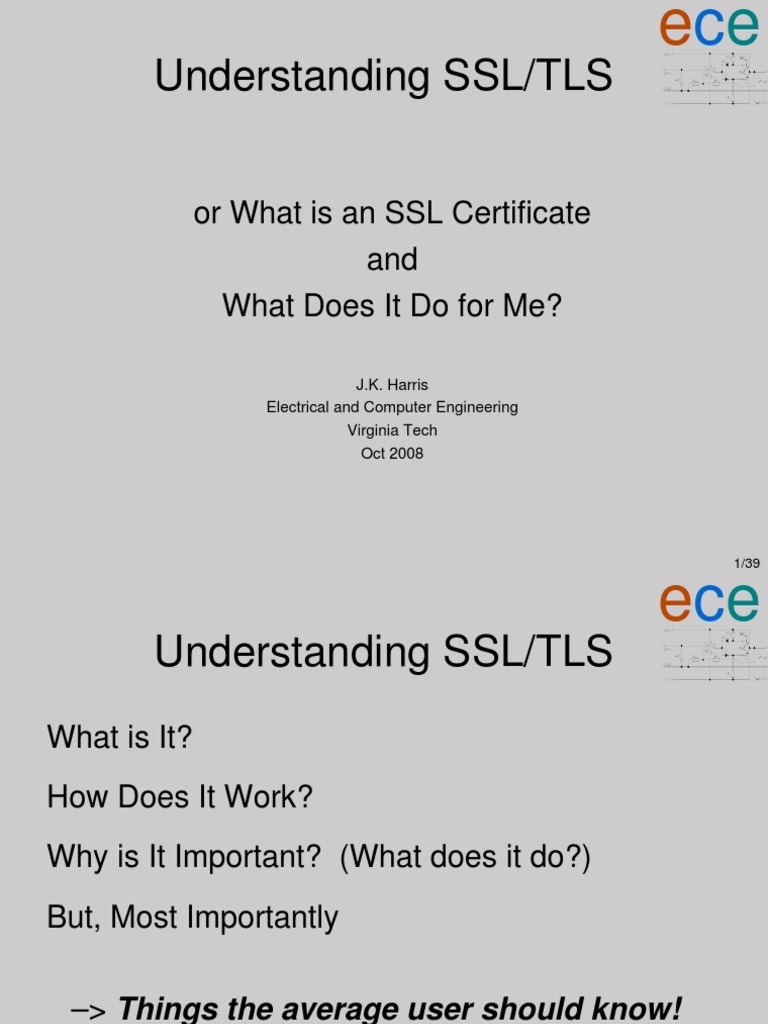 Understanding SSL TLS PDF | PDF | Public Key Cryptography | Public Key ...