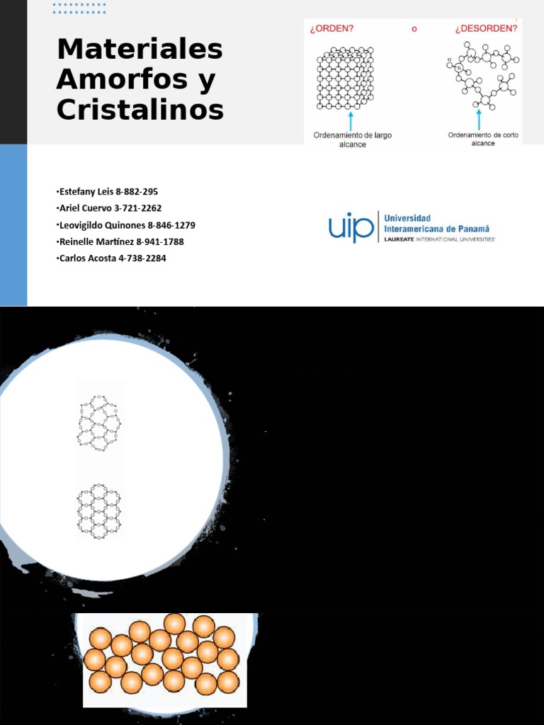 Materiales Amorfos y Cristalinos | PDF | Sólido amorfo | Cristal