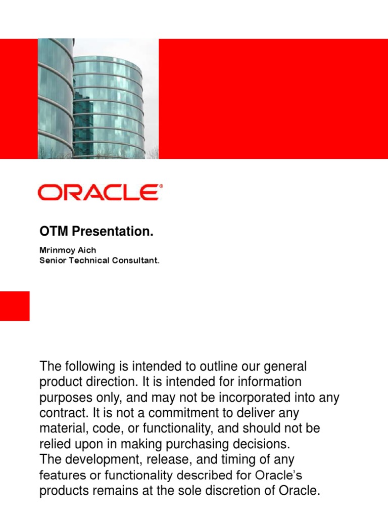 OTM Technical Presentation PDF | PDF | Domain Name | Databases