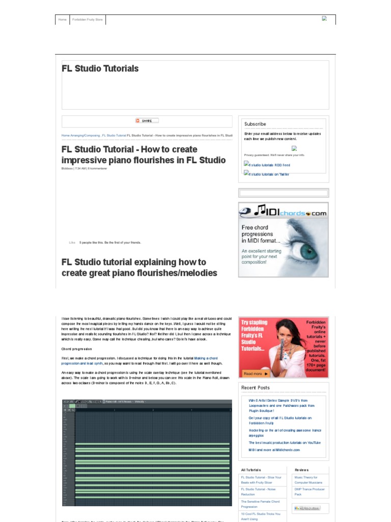 FL Studio Tutorial - How To Create Impressive Piano Flourishes in FL ...