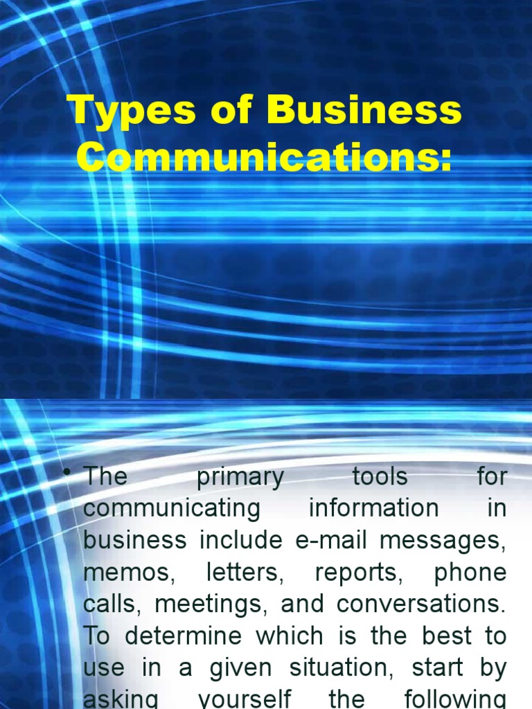4) Types of Communication | PDF | Conversation | Communication