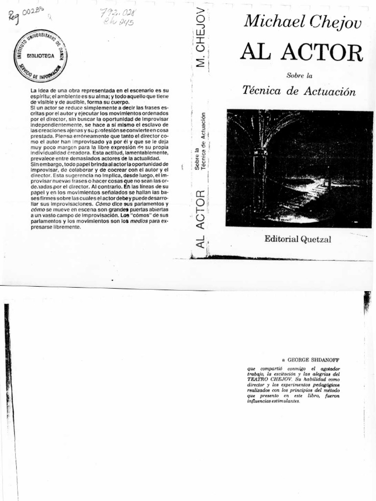 Al Actor (Sobre La Tecnica de Actuacion) - Michael Chejov - PDF Versión ...