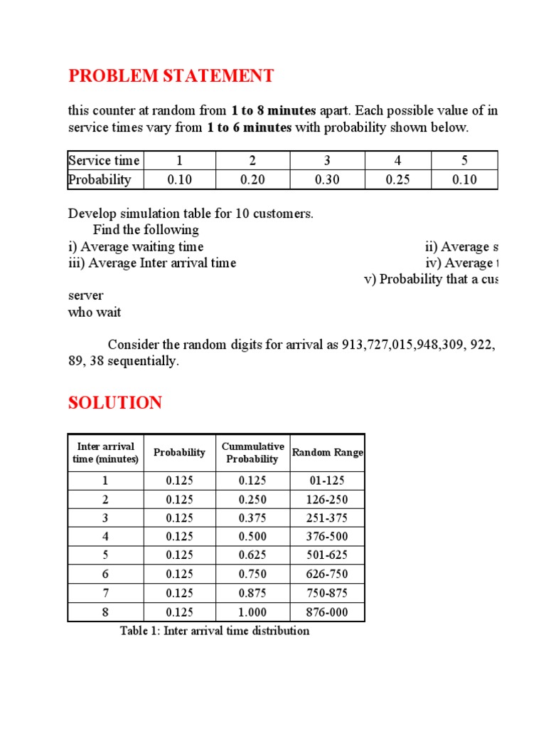 Simulation for Queue Management | PDF | Applied Mathematics | Areas Of Computer Science