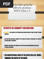 Grade 6 Gravity Lesson Plan | PDF | Gravity | Lesson Plan