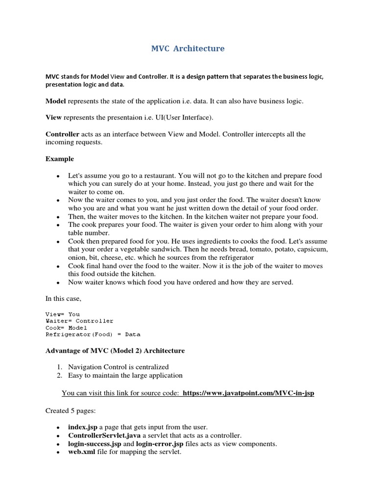 Steps For MVC | PDF | Java Servlet | Model–View–Controller