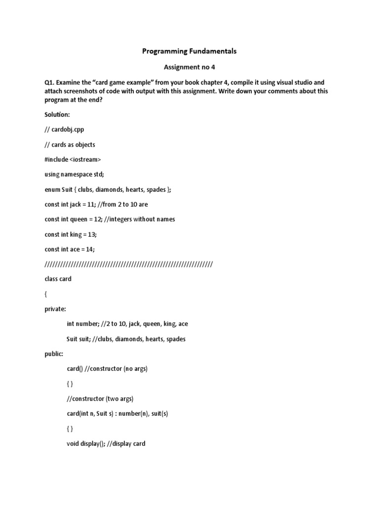 Programming Fundamentals: Assignment No 4 | PDF | Formalism (Deductive) | Mathematical Logic