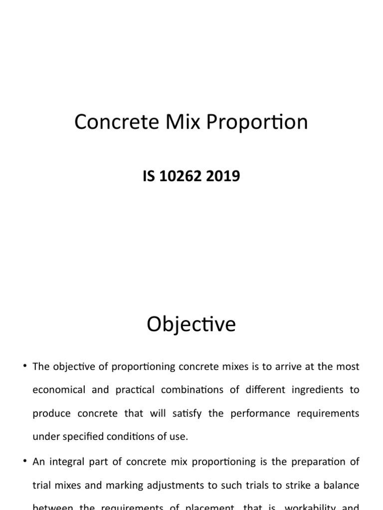 Concrete Mix Proportioning Guide | PDF | Concrete | Cement