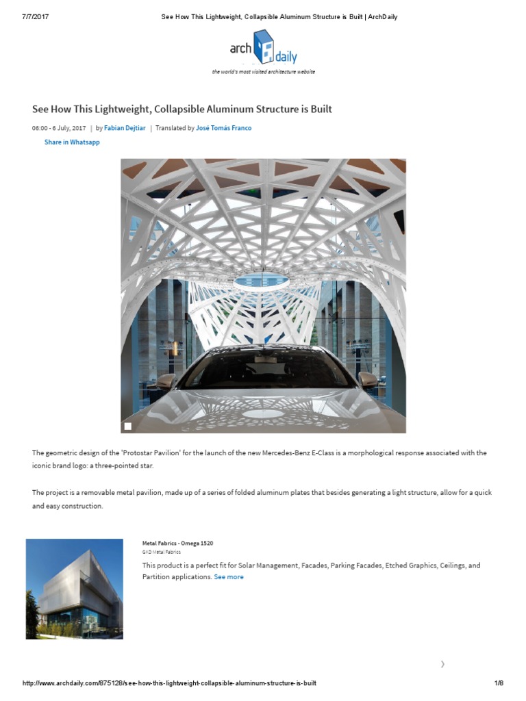 See How This Lightweight, Collapsible Aluminum Structure Is Built ...