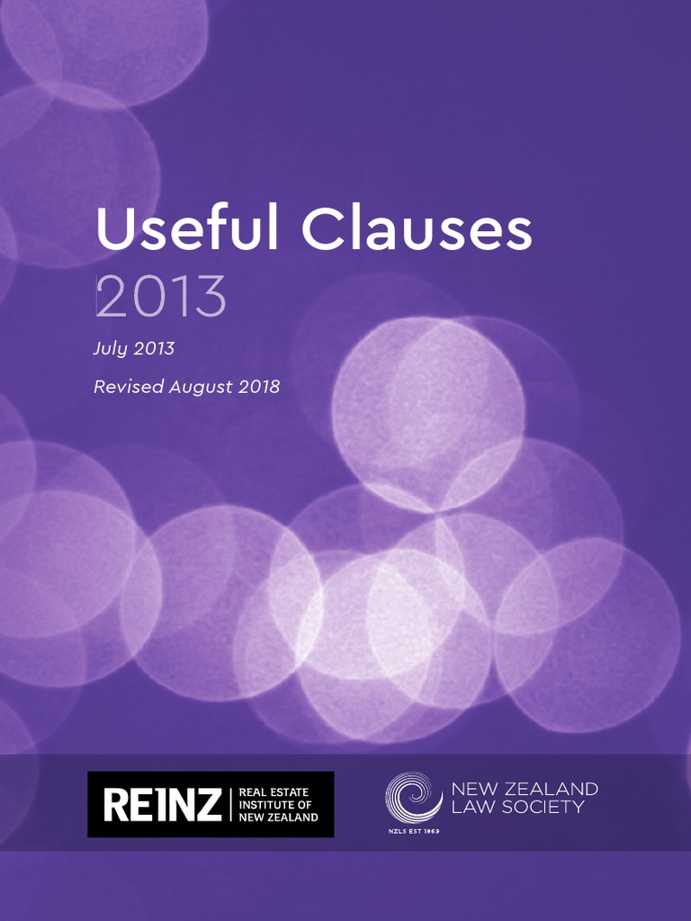 2018 - Useful Clauses 21-08-2018 | PDF | Ratification | Lease