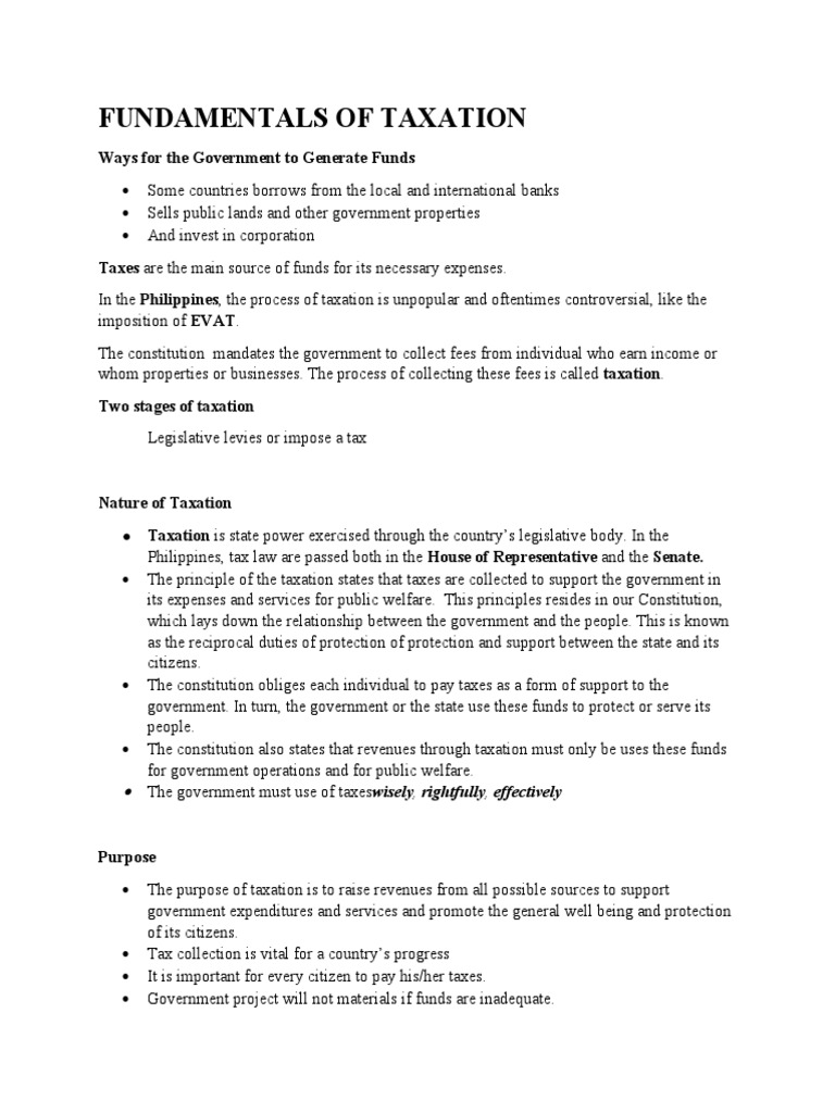 Fundamentals of Taxation | PDF | Taxation In The United States | Taxpayer