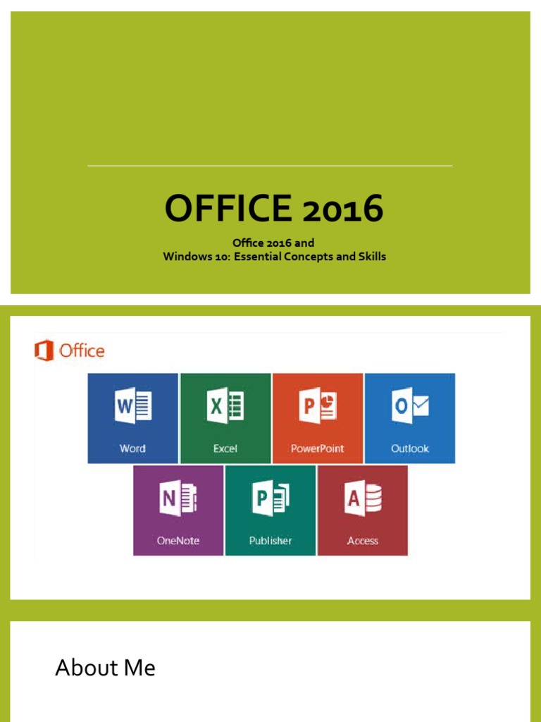 Office 2016 Skills and Windows 10 Guide | PDF | Windows 10 | System ...